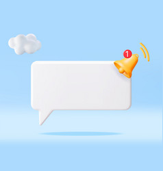 3d mail envelope with notification new message Vector Image