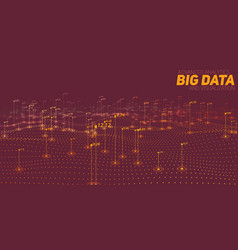 Big data brown plot visualization Royalty Free Vector Image
