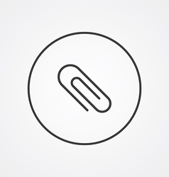 Clip outline icon Royalty Free Vector Image - VectorStock