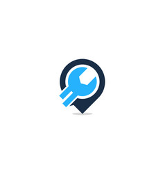 Pin fix and repair logo icon design Royalty Free Vector