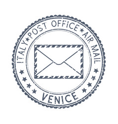 Postal stamp venice italy Royalty Free Vector Image