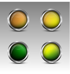 Circle shaped red and gray logo Royalty Free Vector Image