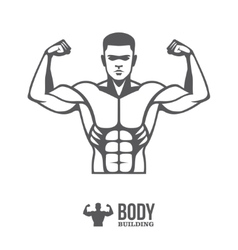 Muscle man bodybuilder Royalty Free Vector Image