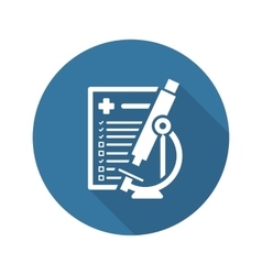 Laboratory analysis flat icon Royalty Free Vector Image