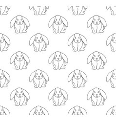 Seamless with rabbits Royalty Free Vector Image