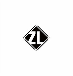 Lz logo letter monogram with triangle shape Vector Image