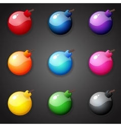 Bombs For Match Three Game Royalty Free Vector Image