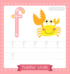 Letter f lowercase tracing practice worksheet Vector Image
