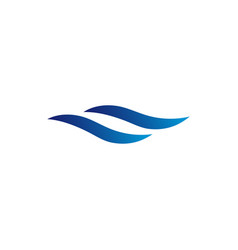 Abstract water waves logo design concept Vector Image