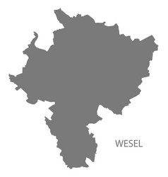 Lippe grey county map north rhine-westphalia de Vector Image