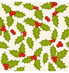 Beautiful color seamless pattern with red berries Vector Image