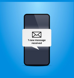 Incoming message notification icon Royalty Free Vector Image