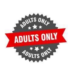 Adults only sign symbol icon Royalty Free Vector Image
