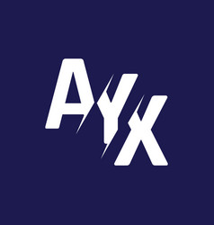 Monogram letters initial logo design azx Vector Image
