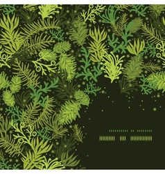 Evergreen christmas tree corner frame pattern Vector Image