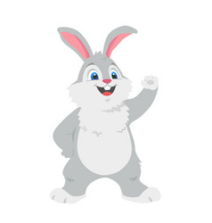 Cartoon happy rabbit Royalty Free Vector Image