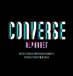 Linked letters font design union alphabet Vector Image