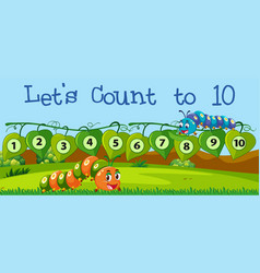Lets count number to ten Royalty Free Vector Image