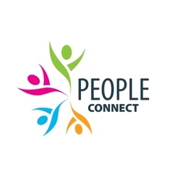 Welcome colorful letters with people characters Vector Image