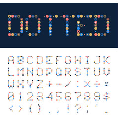 Comical linear font design colorful alphabet Vector Image