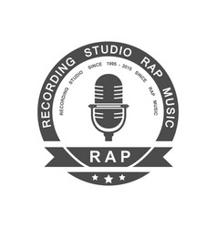 Set logos and badges rap music Royalty Free Vector Image