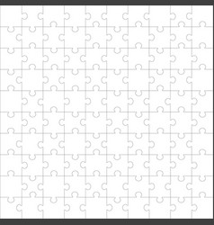 Set 100 puzzle pieces Royalty Free Vector Image