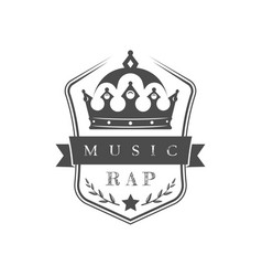 Set logos and badges rap music Royalty Free Vector Image