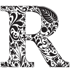 Sign language and the alphabetthe letter r Vector Image