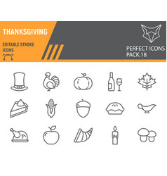 Japan line icon set japanese food symbols Vector Image