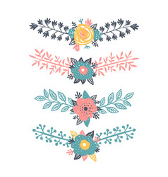 Floral decorative elements Royalty Free Vector Image