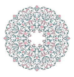Round floral pattern Royalty Free Vector Image