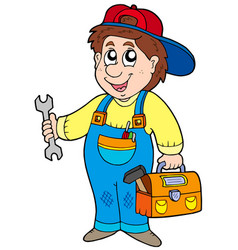 Cartoon serviceman Royalty Free Vector Image - VectorStock