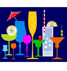 Colorful coctails Royalty Free Vector Image - VectorStock