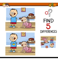 Preschool differences activity task Royalty Free Vector