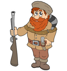 Cartoon trapper Royalty Free Vector Image - VectorStock