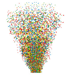 Colorful confetti cannon shot Royalty Free Vector Image