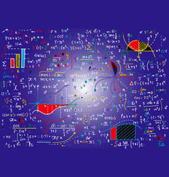 Math education pattern with handwritten formulas Vector Image