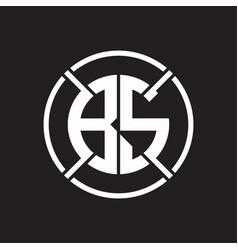 Bs logo monogram with four cone rounded Royalty Free Vector