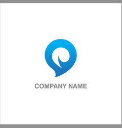 Round circle abstract company logo Royalty Free Vector Image