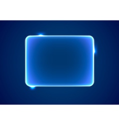 Blue and violet neon color rectangle frame Vector Image