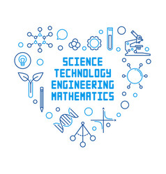 Science technology engineering and math round Vector Image