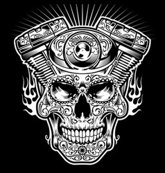 Skull engine Royalty Free Vector Image - VectorStock