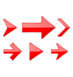 Red shiny 3d arrow Royalty Free Vector Image - VectorStock