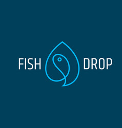 Ocean fish logo template Royalty Free Vector Image