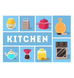 Best shop kitchen utensils banner templates set Vector Image