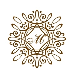 Luxury m monogram template Royalty Free Vector Image