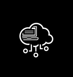 Computer engineering icon gear and laptop Vector Image