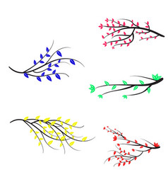 Different design of branches Royalty Free Vector Image