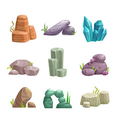 Stones and rocks cartoon Royalty Free Vector Image