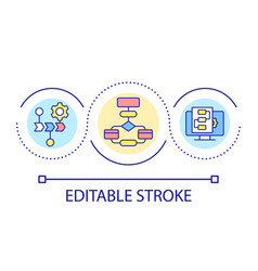 Machine learning algorithms concept icon Vector Image